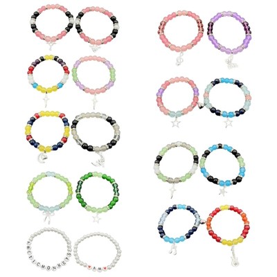 Trendy Beaded Bracelets Handmade Alternative Wrist Chain Couple Bangles ...