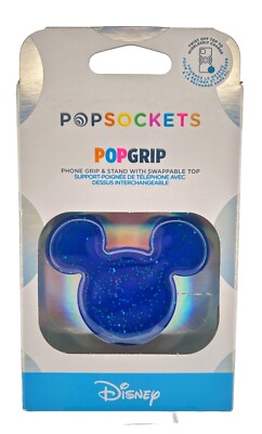 PopSockets Disney Mickey Minnie Blue Glitter Ears Pop Socket PopGrip ...