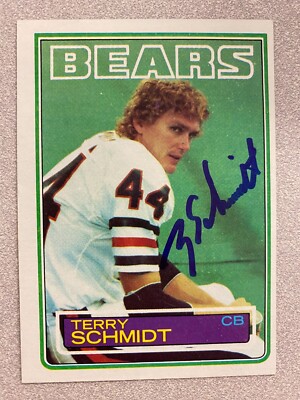 Terry Schmidt signed CHICAGO BEARS card 1983 Topps | eBay