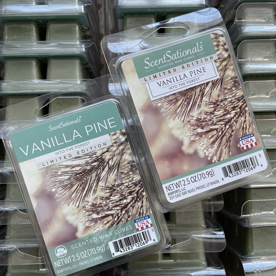 VANILLA PINE 🌲 SCENTED Wax Cubes ScentSationals WAX BAR BUNDLE X2 ...