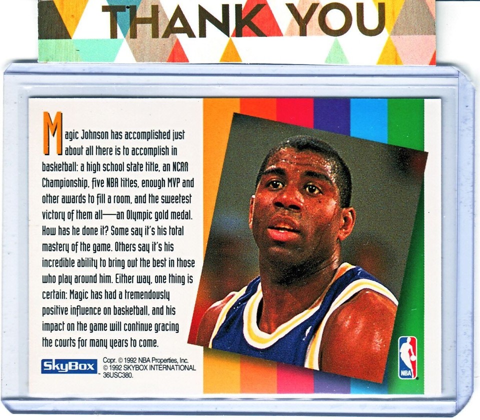 1992-93 SkyBox #NNO Magic Johnson Silver Magic Never Ends Promo *RARE ...