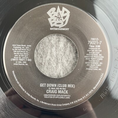 CRAIG MACK Get Down (Club) / (Q-Tip) 45 Bad Boy 78612-79021-7 NEW UNPLAYED RAP | eBay