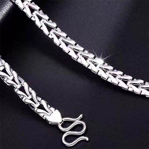 Pure Platinum 950 Chain Men 4.2mm Snake Wheat Braided Necklace 26.4g/23 ...