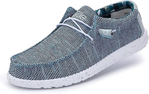 New Original Hey Dude Men's Wally Sox Loafer Shoes - Ice Grey | eBay