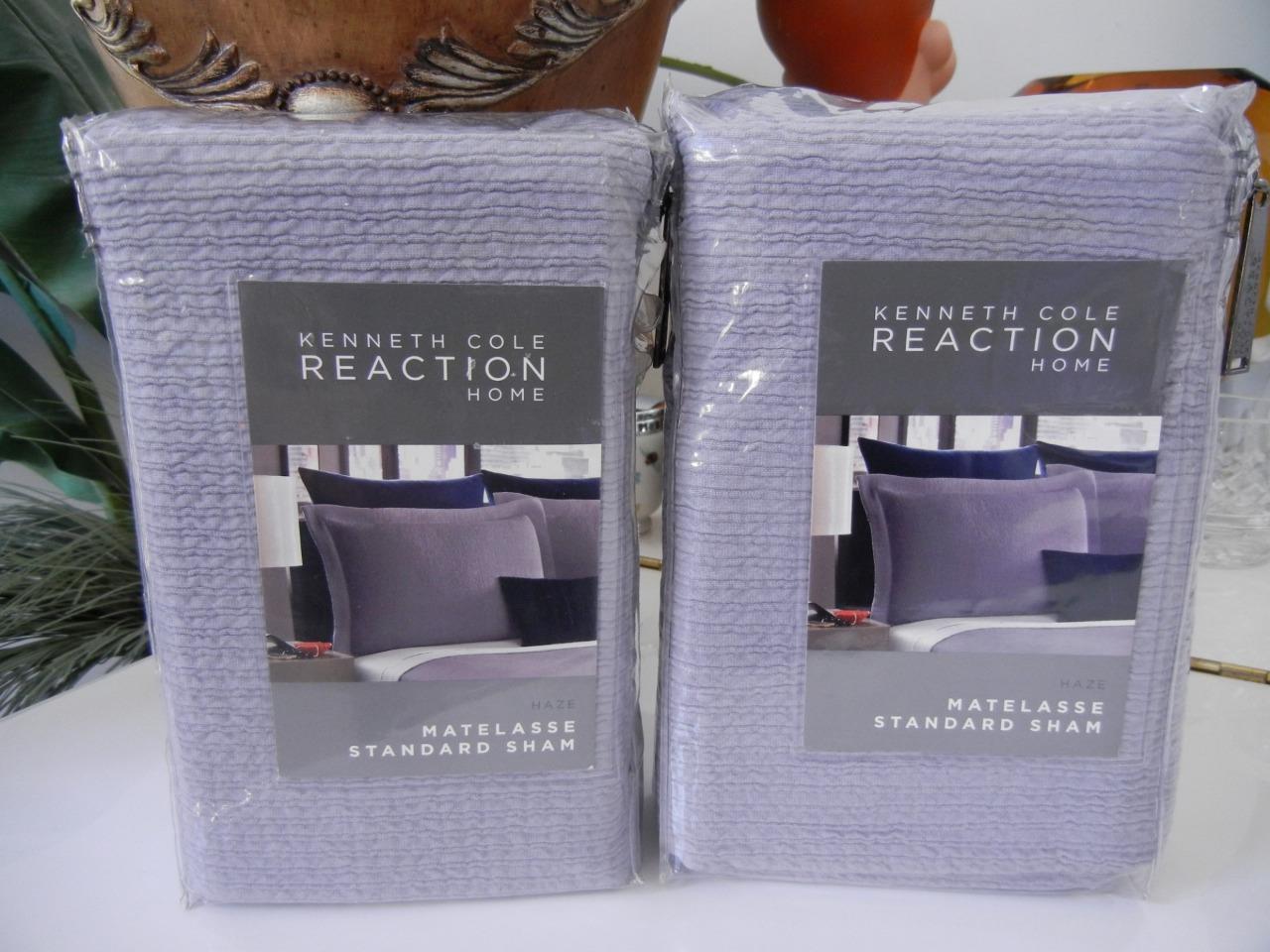 NIP KENNETH COLE REACTION HOME HAZE AMETHYST PURPLE MATELASSE SHAMS SET ...