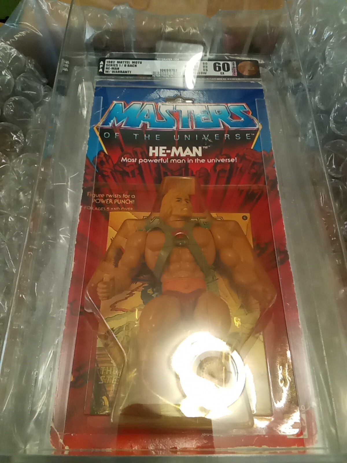 1982 He Man 8 Back Masters Of The Universe AFA Graded Warranty Mexico ...