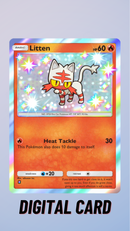 Litten Shiny Mega Rising Pokemon TCG Pocket Trade 1 Star ⭐ (English) | eBay