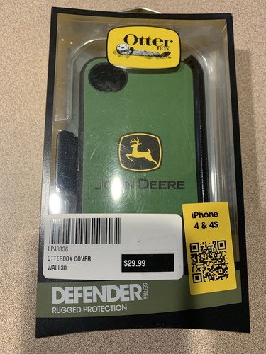 N.I.P. DEALERS JOHN DEERE IPHONE 4/4S OTTERBOX DEFENDER PHONE CASE W ...