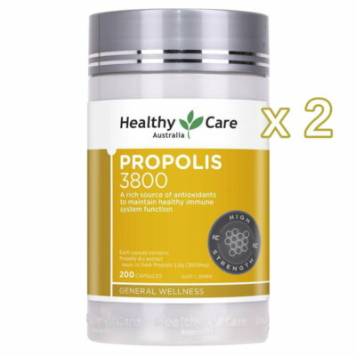 2 x Healthy Care Propolis 3800 200 Capsules HealthyCare 400 Caps | eBay
