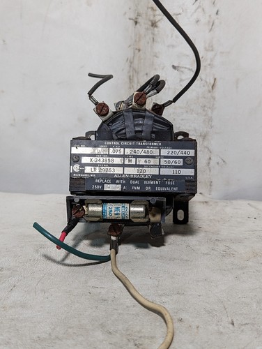 Allen-Bradley X-343858 control circuit transformer, 0.075KVA, 240/480 ...