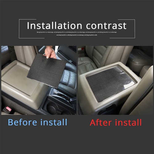 For Hummer H2 03-07 Real Carbon Fiber Center Console Armrest Box Panel ...
