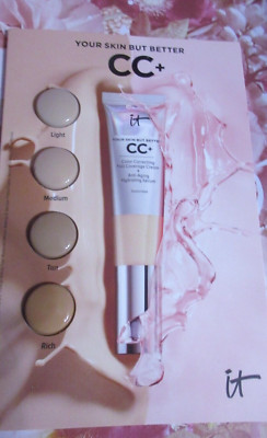 IT Cosmetics CC + Color Correcting Full Coverage Cream Sunscreen Trial ...