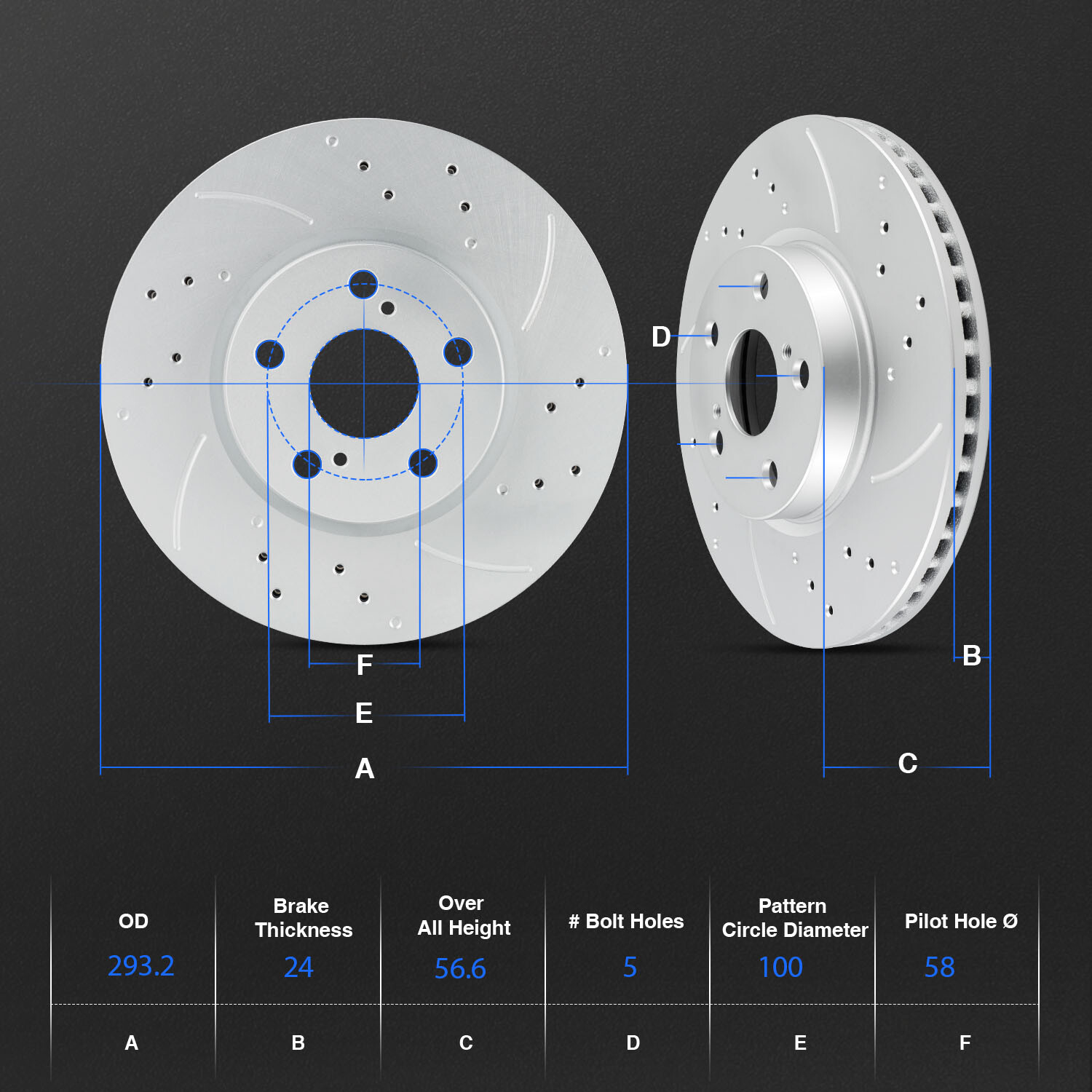 Front Brakes Rotors + Brake Pads For Subaru Baja Forester Outback ...