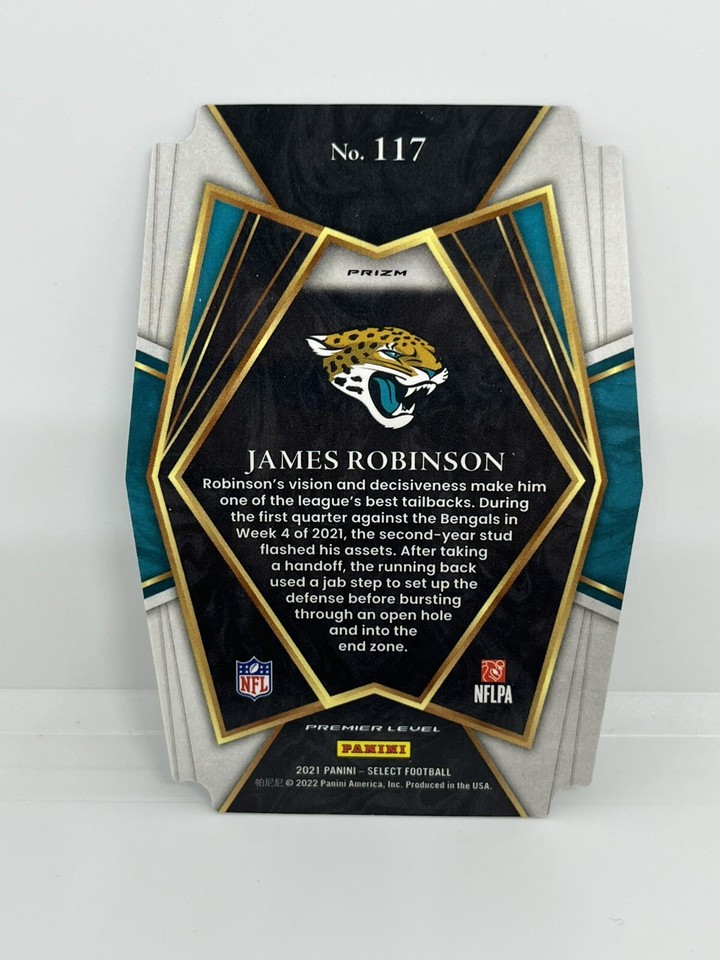 2021 Select James Robinson Silver Die-Cut Premier Level #117 Jaguars SP ...