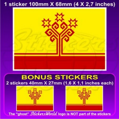 CHUVASH REPUBBLICA Bandiera RUSSIA, 100mm Vinile Adesivo x1+2 BONUS | eBay