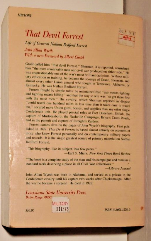 John Allan Wyeth / That Devil Forrest Life of General Nathan Bedford ...