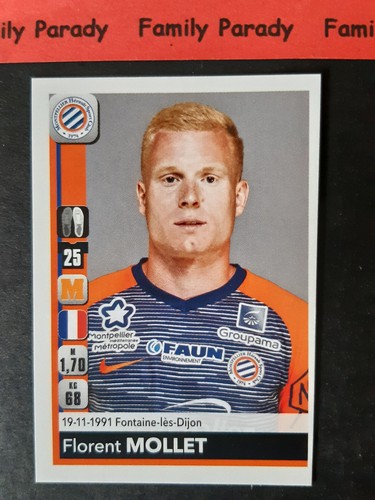 Florent Mollet 262 Montpellier Sticker Panini Foot France Ligue 1 2018 ...