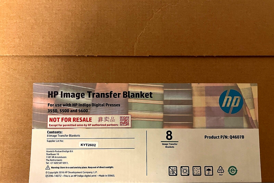 HP Image Transfer Blanket Q4607B HP Indigo Digital Press 3350,5500,5600 ...