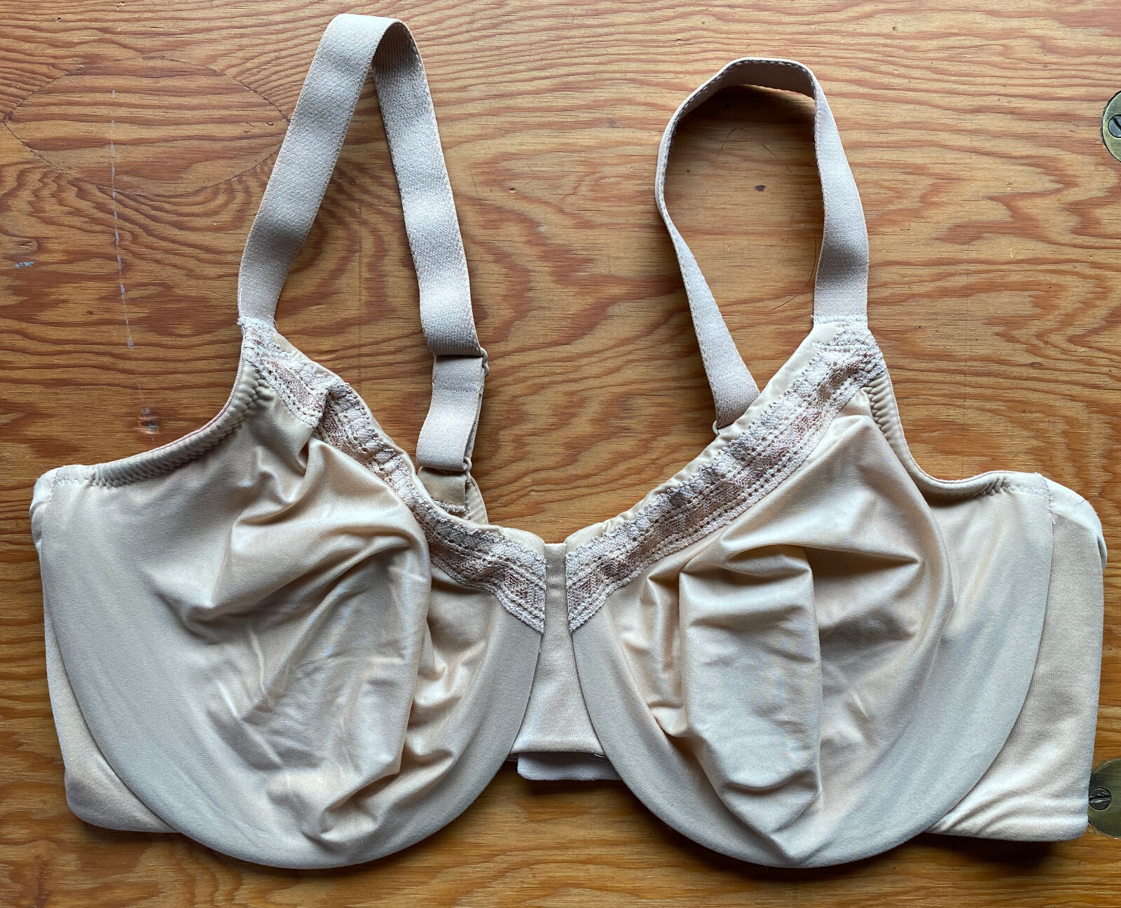 WACOAL Beige Bra Size 40DD Underwire Adjustable Back … - Gem