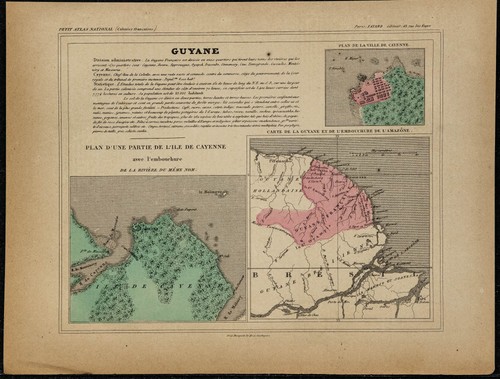 1880 - Old Plan Of Cayenne - Map Of French Guiana In South America | eBay