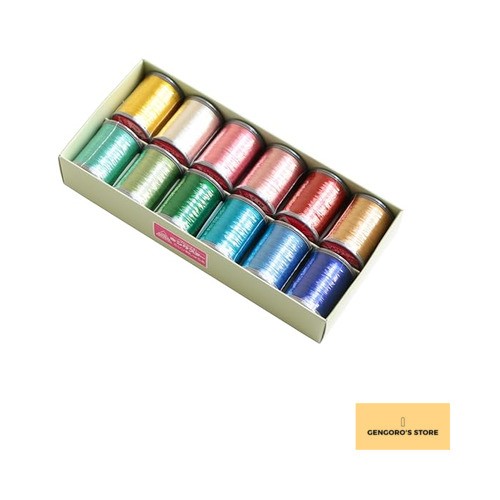 FUJIX King Star Sparkly 12 Set Metallic Color 200m 12 Colors Decorative ...