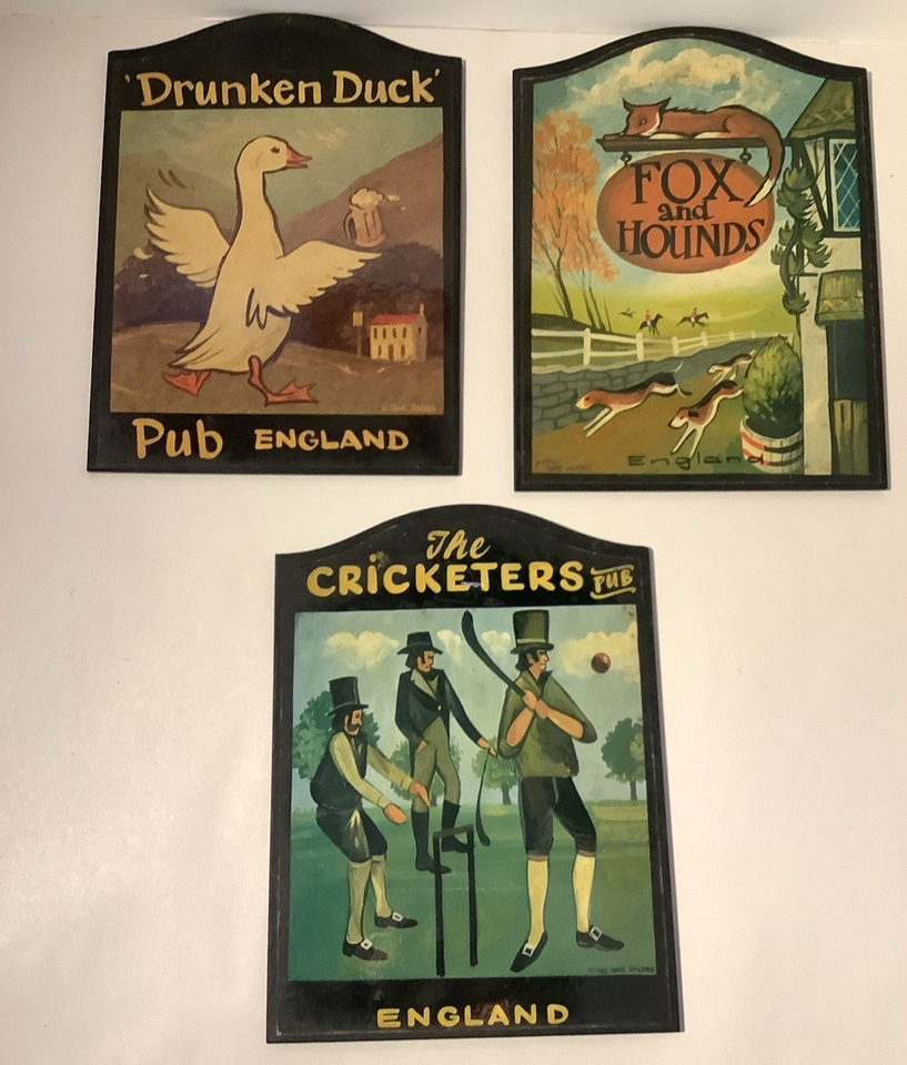 Vintage Mini Pub Sign Company England Pub Signs Lotof 18 Assorted | eBay