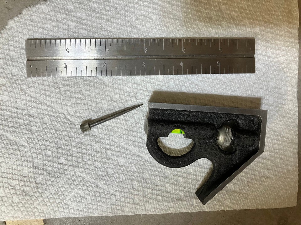 Craftsman 6" Machinist Combination Square # 3869 USA 6" with box ...