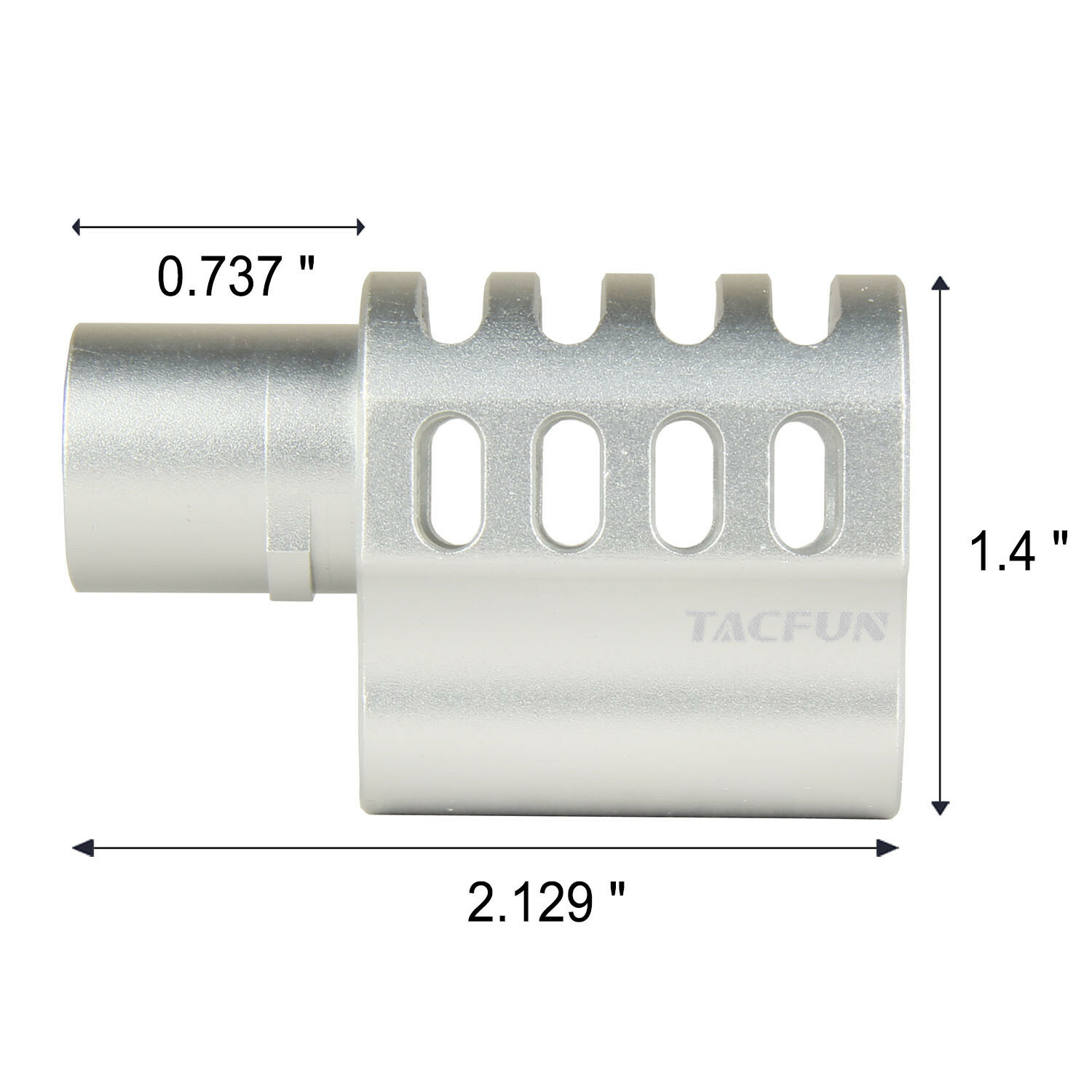 1911 .45 ACP Full Size Muzzle Brake Compensator SILVER | eBay