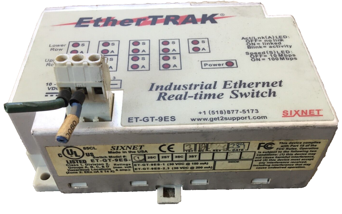 Sixnet Ether Track ET-GT-9ES Industrial Ethernet Real-time Switch | eBay.de