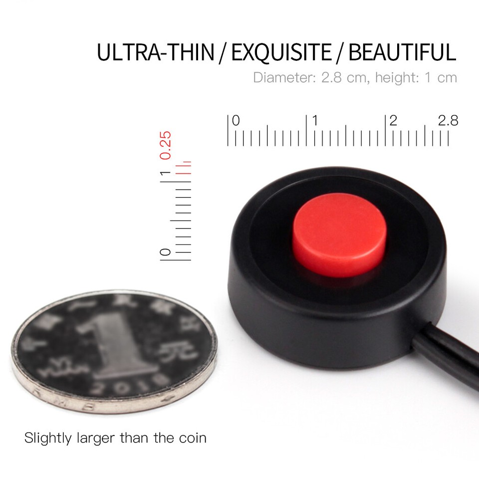 FARBIN Horn Push Button with 3M Wire Tactile On Off Switch for Car Horn ...