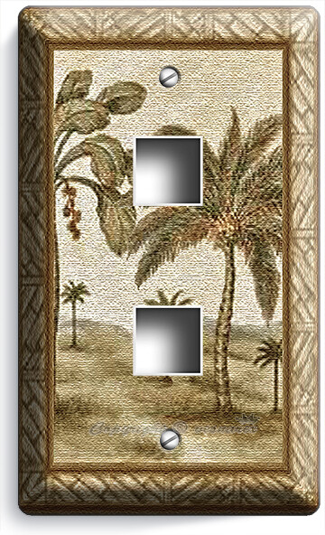 EXOTIC FLORIDA PALM TREES DUNES LIGHT SWITCH OUTLET WALL COVER PLATES ...