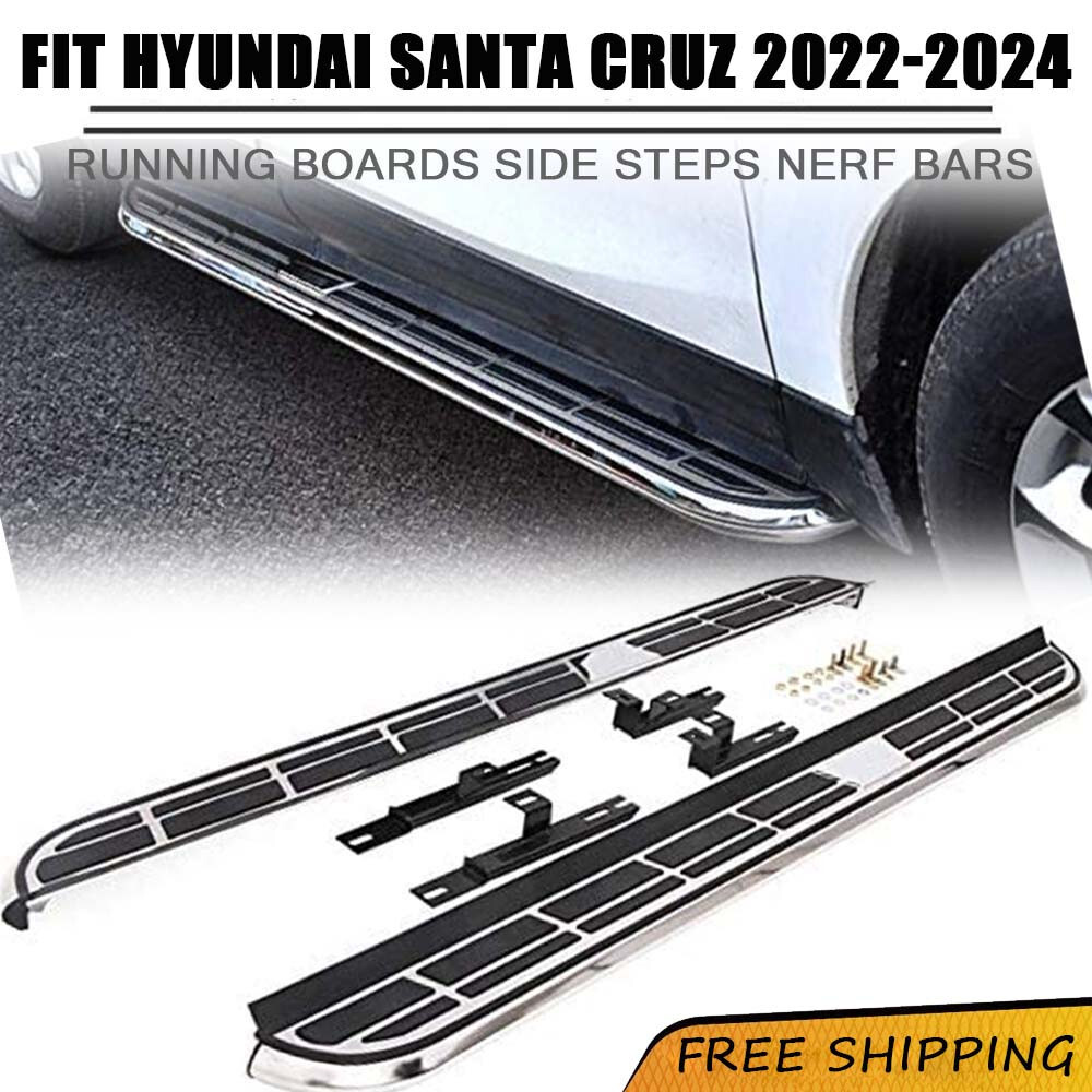 Fits for Hyundai Santa Cruz 2022-2024 Fixed Nerf Bars Running Board ...