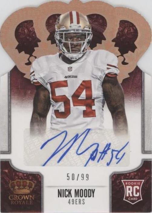 2013 Panini Crown Royale - Nick Moody #177 Bronze Holo Die-Cut Crown ...