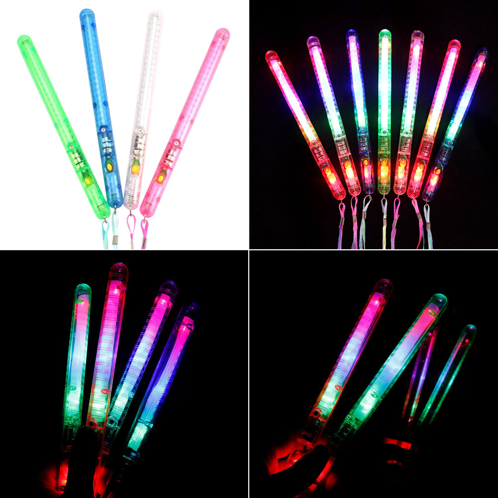 LED Blinking Glow Stickers Easy Use Multicolor Flashing Light Birthday ...