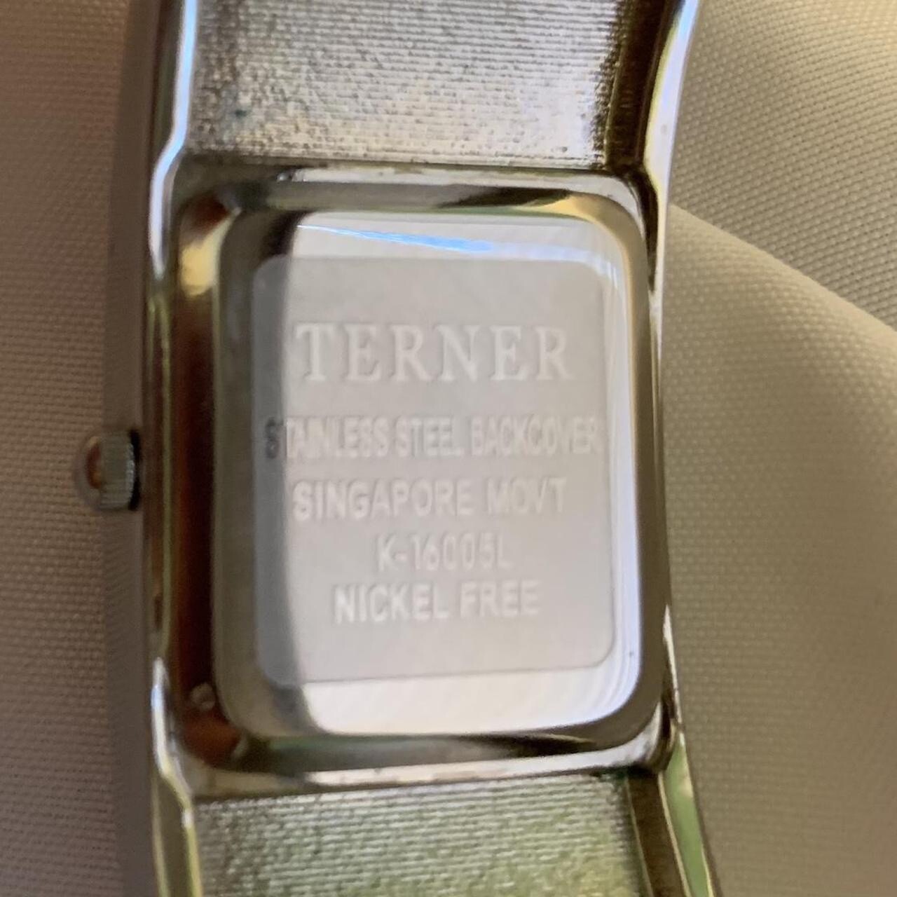 Vintage Terner Quartz Watch Hinged Cuff Silver With Multicolored ...