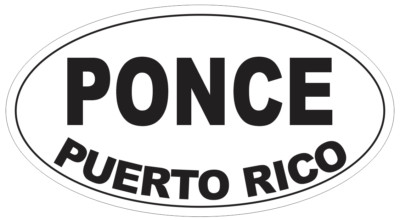 Ponce Puerto Rico Oval Bumper Sticker or Helmet Sticker D4136 | eBay
