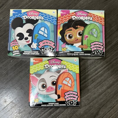 Lot of 3 Disney Doorables Puffables Plush Mickey Encanto Moana New ...