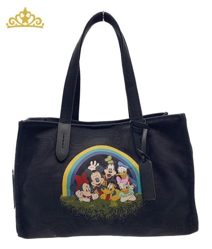 COACH DISNEY Canvas Tote Bag COACH Mickey Mouse Minnie Mouse ...