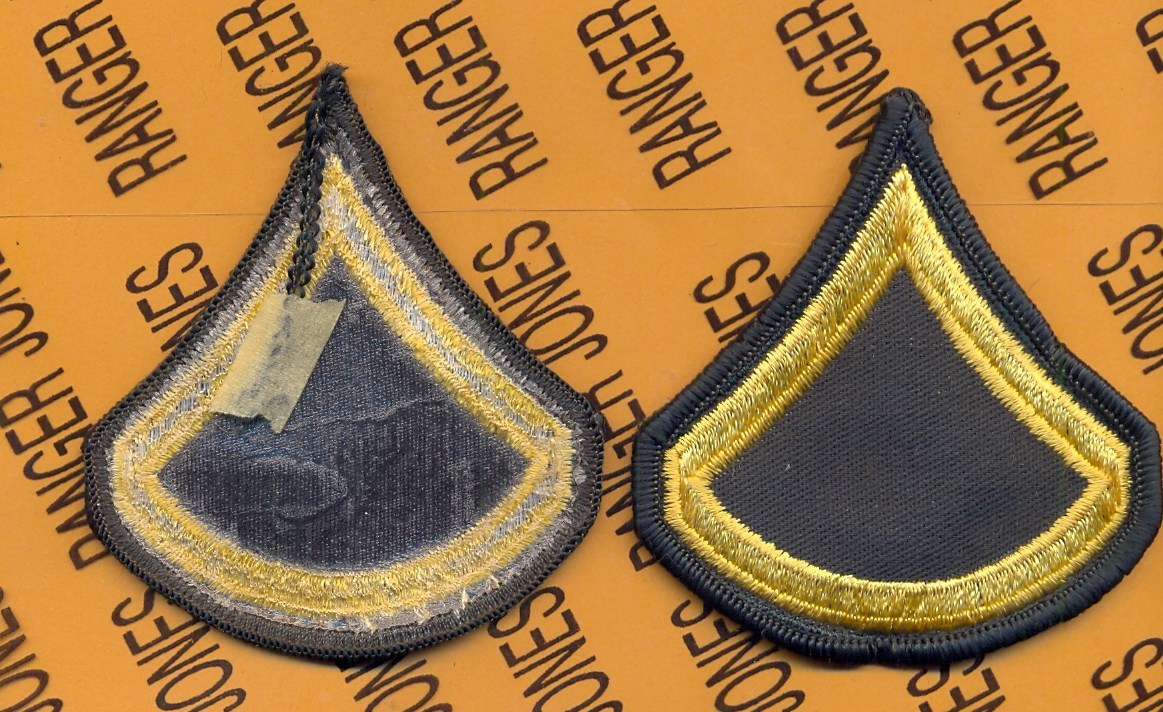US Army E-3 PFC Private First Class A Medium rank Uniform patch set ~2. ...
