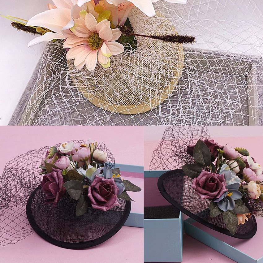 2×13.5CM Women Round Sinamay Base Fascinator DIY Hat Millinery Making ...