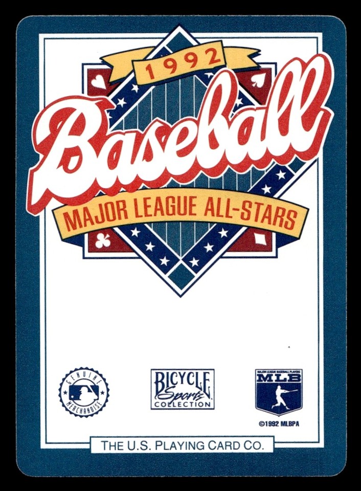 1992 Bicycle All-Stars Edgar Martinez #10? Seattle Mariners | eBay