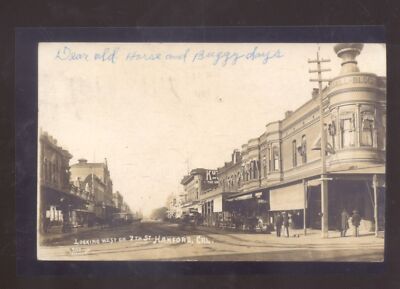 REAL PHOTO HANFORD CALIFORNIA DOWNTOWN MAIN STREET SCENE POSTCARD COPY ...