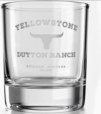 Yellowstone Dutton Ranch Old Fashioned Whiskey Rocks Glass | eBay