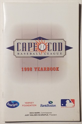 Cape Cod Baseball League Official Vintage 1998 Roster Record Book ...