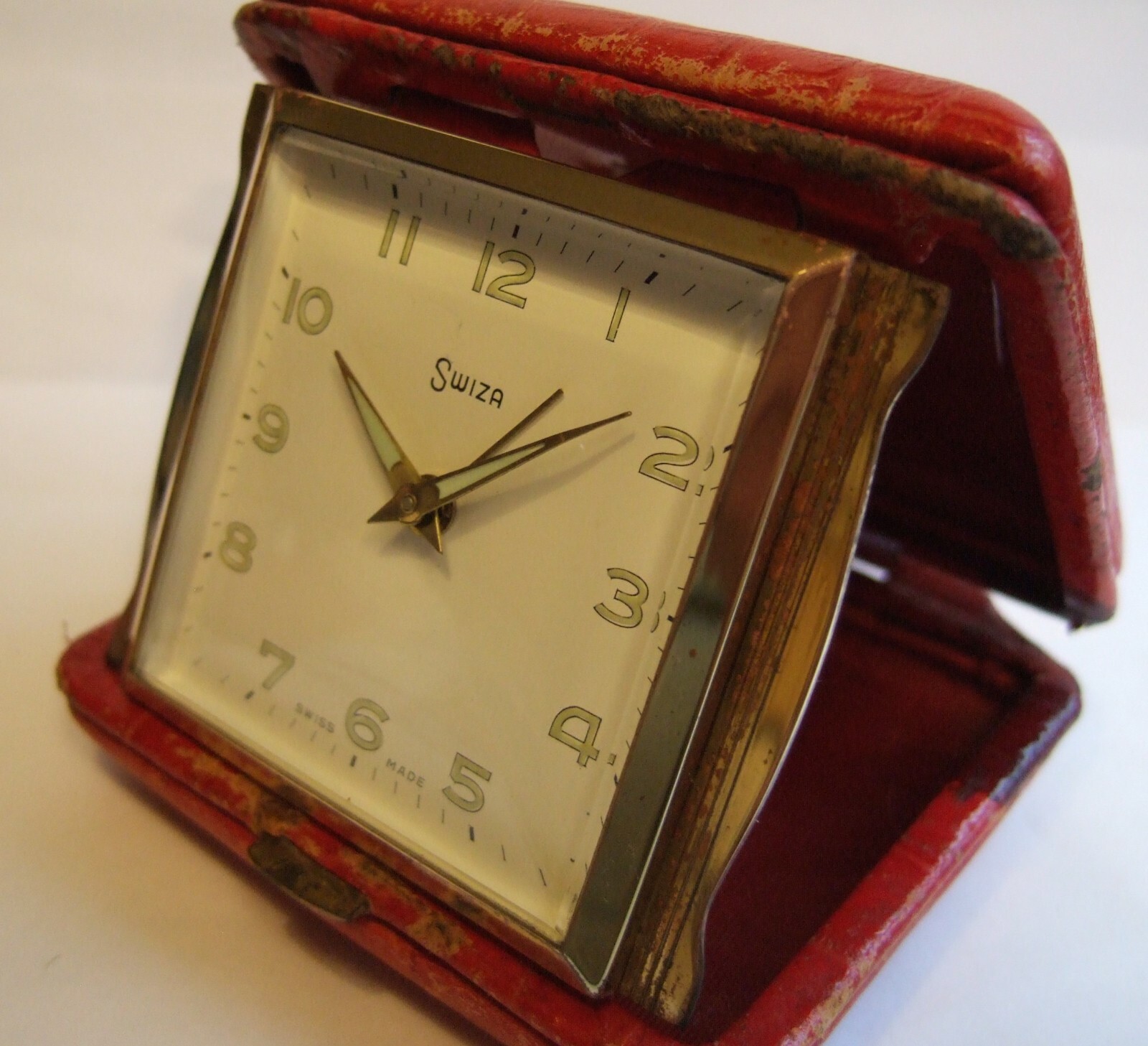 Good Vintage 1950's Swiza Art Deco Swiss Made Travel Alarm Clock! | eBay UK