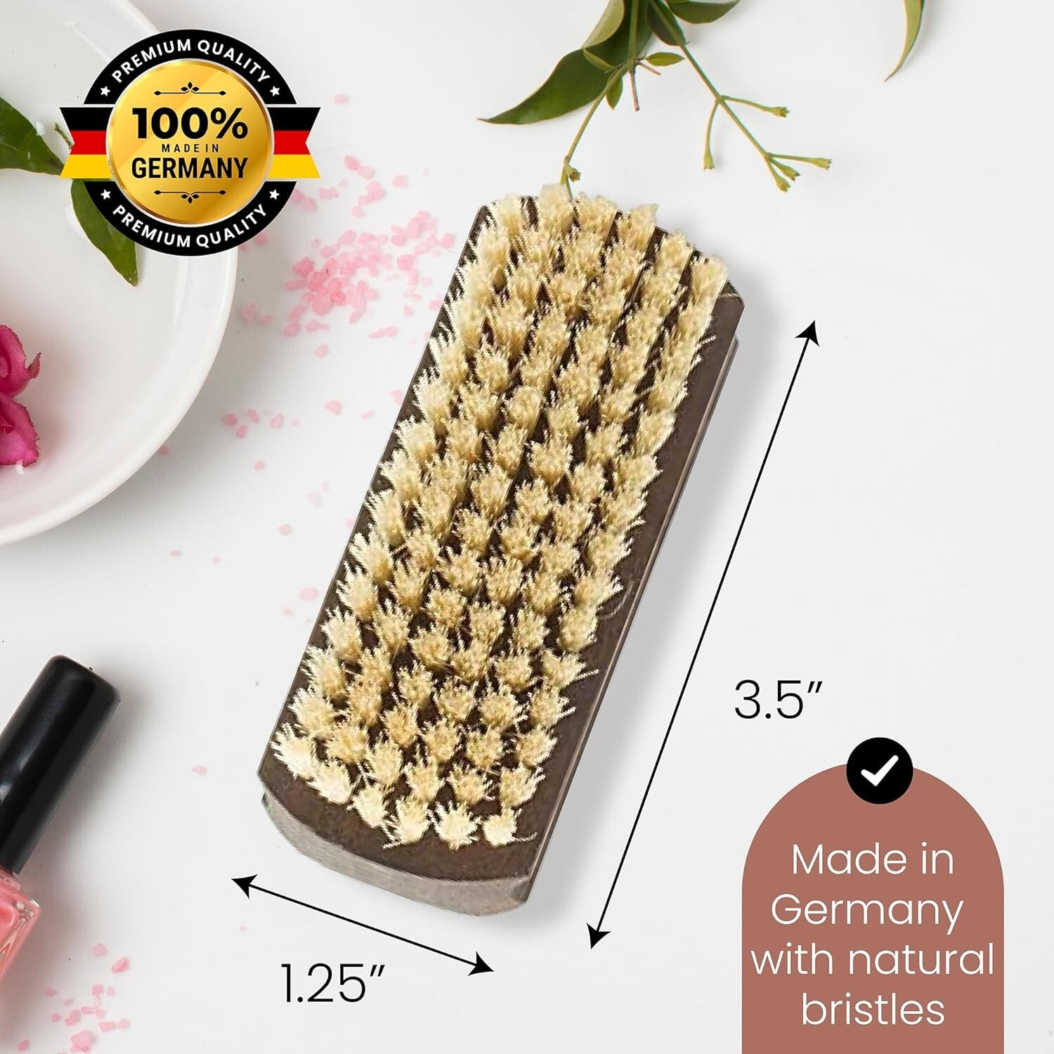 SHASH 1869 Hand Made In Germany Thermo Beech Wood Light Bristle Nail ...