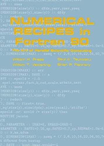 Numerical Recipes in FORTRAN 90: Volume 2, Volume 2 of FORTRAN Numerical Recipes 9780521574396| eBay