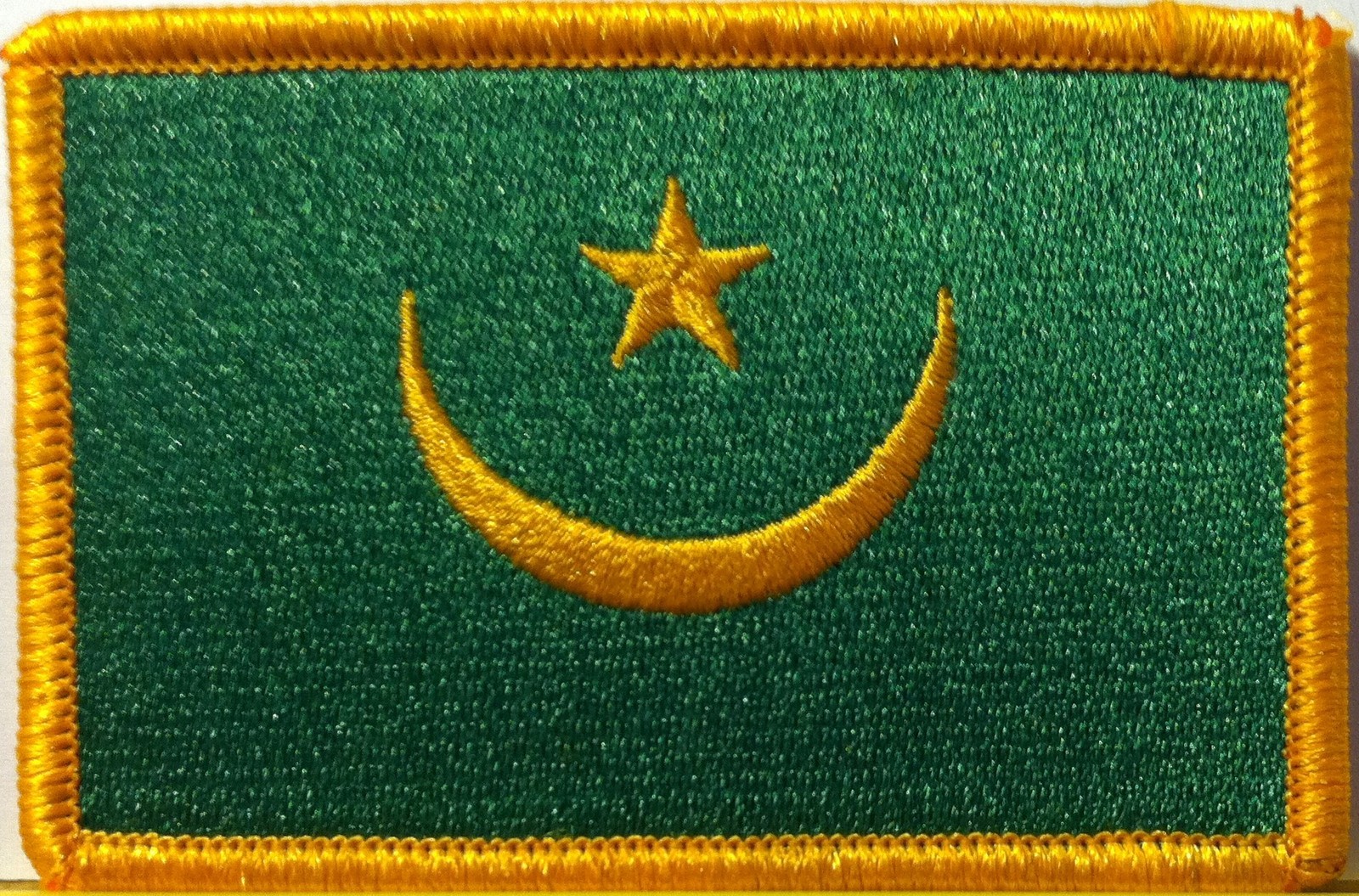 MAURITANIA Flag Patch W/ VELCRO® Brand Fastener Army Gold Version | eBay