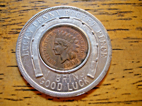 1904 INDIAN HEAD PENNY ~ WORLD'S FAIR ~ ST. LOUIS ~1904 ~ GOOD LUCK ...