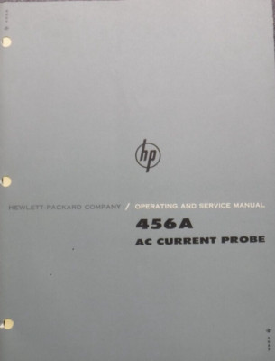 456A ac Current Probe / Operating and Service Manual | eBay